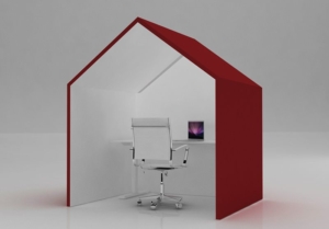 The Hut is inspired by room-in-room concept to improve work environment