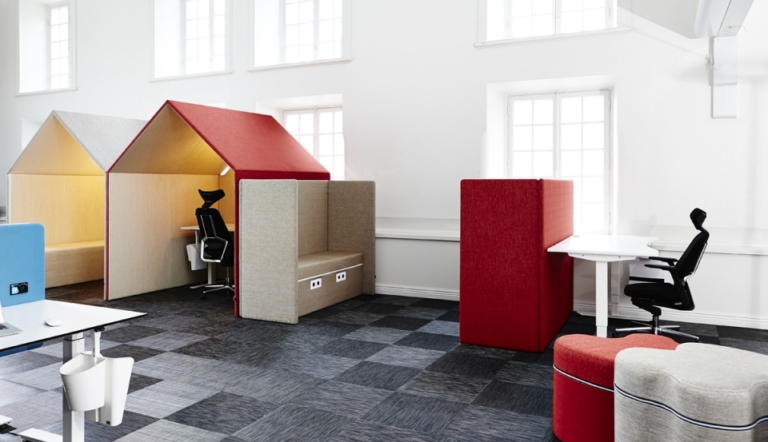 The Hut is inspired by room-in-room concept to improve work environment