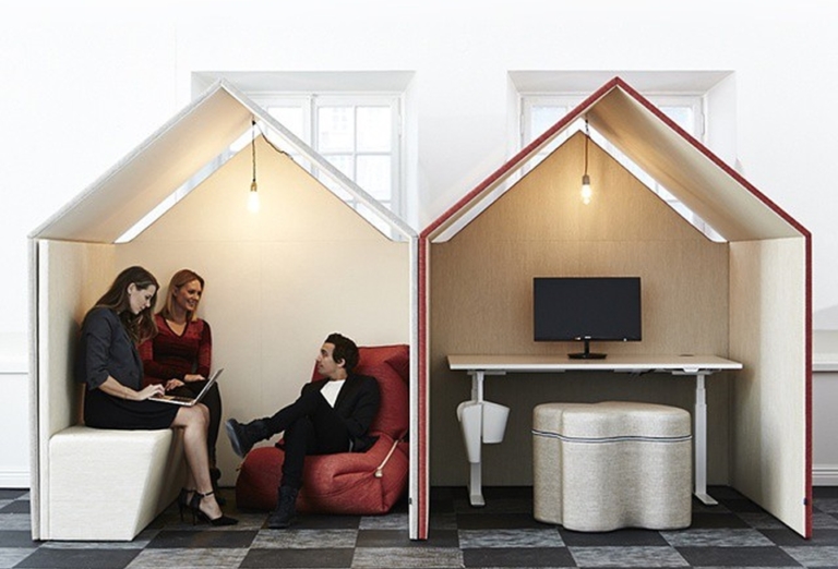 The Hut is inspired by room-in-room concept to improve work environment