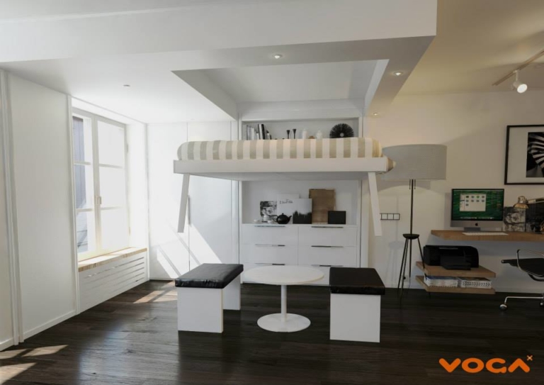 Voga Lift Bed converts small spaces into multifunctional space for living