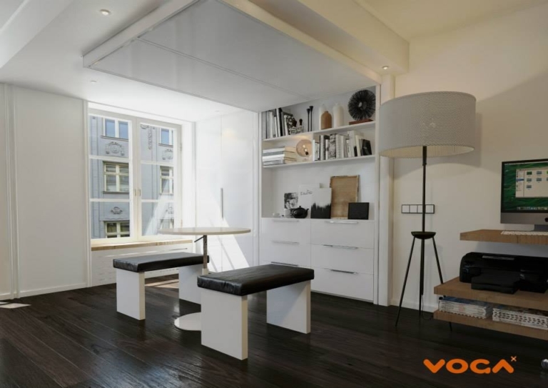Voga Lift Bed converts small spaces into multifunctional space for living