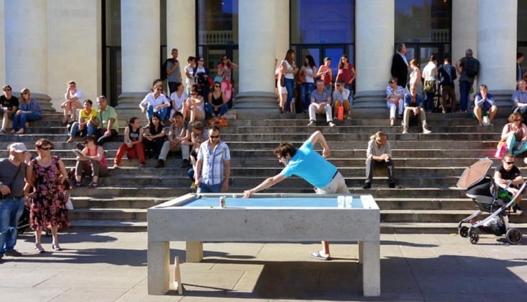 Billiard Urbain Concrete Pool Table Encourages Prompt Interactions