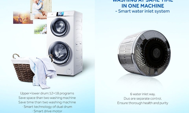 Haier Duo is the world’s first dual-drum washing machine