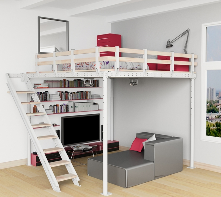 Adjustable Mezzanine by Tecrostar Adds Additional Space to Small Apartments