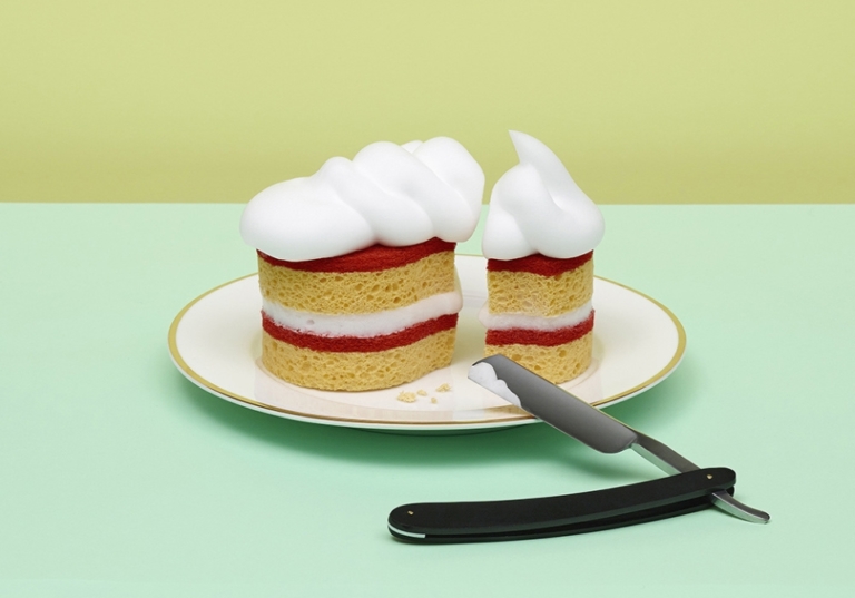 Mundane items modified into amusing inedible food art