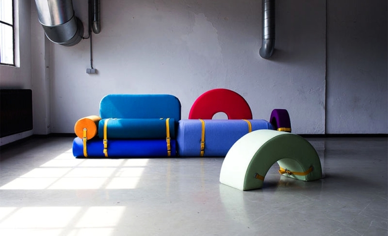 Colorful Foam Blocks Morph into Different Furniture Configurations