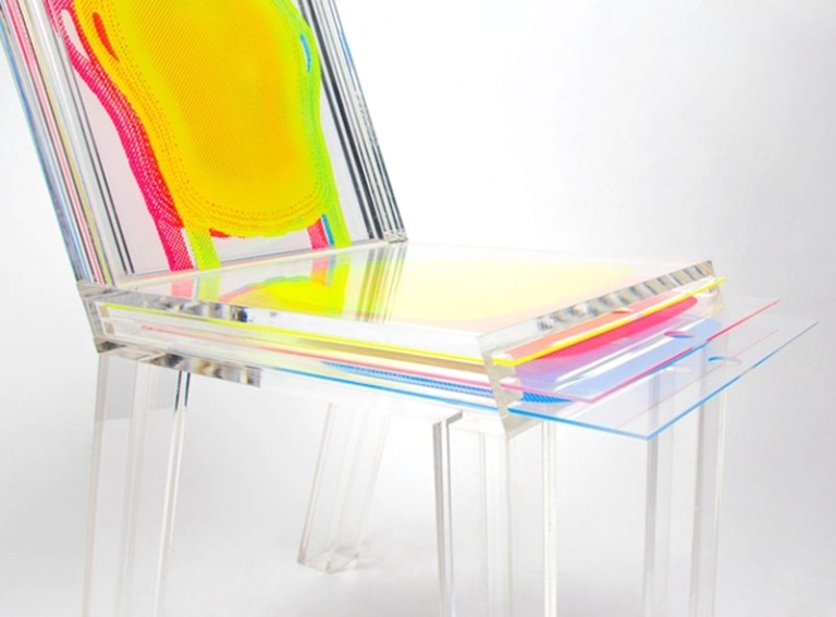 Transparent Layer Chair changes mood with different layers of sheets ...