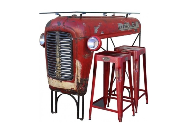 Upcycled Massey Ferguson tractor table adds rustic charm to any home ...
