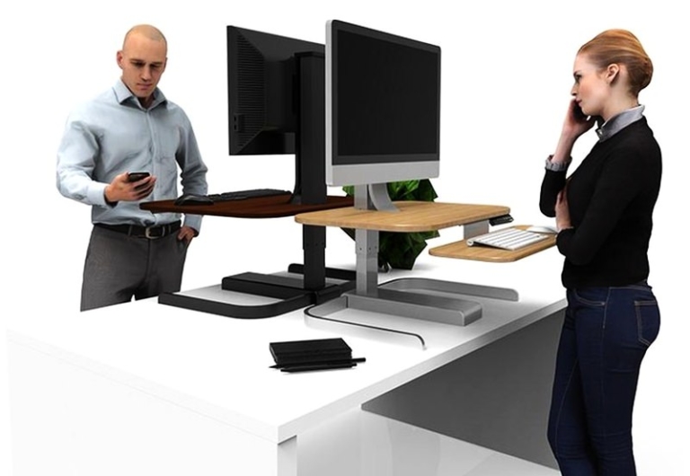 NextDesk CrossOver turns desks into powered sit-to-stand workstation ...