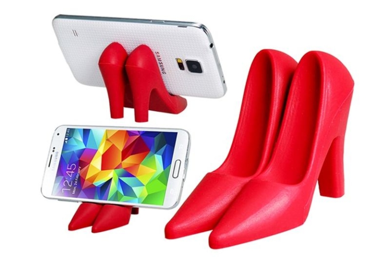 High heel mobile stand is perfect for women who idolize shoes - Homecrux
