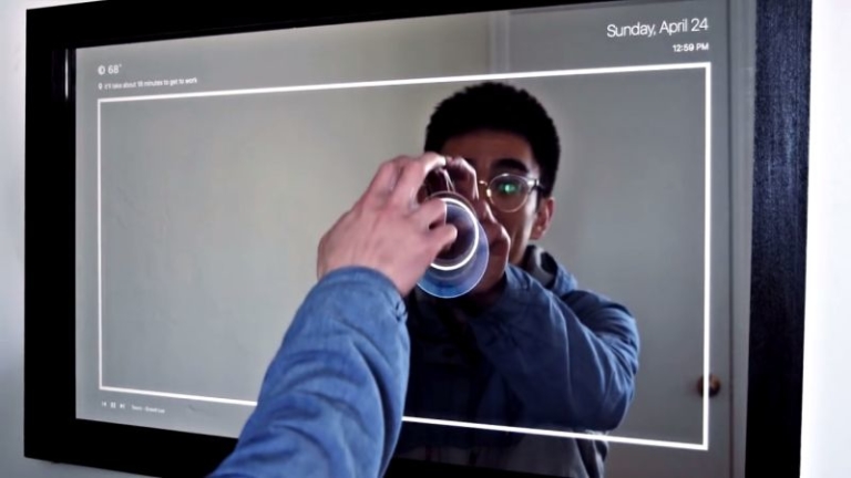 This man’s DIY touchscreen mirror allows users to order Uber - Homecrux