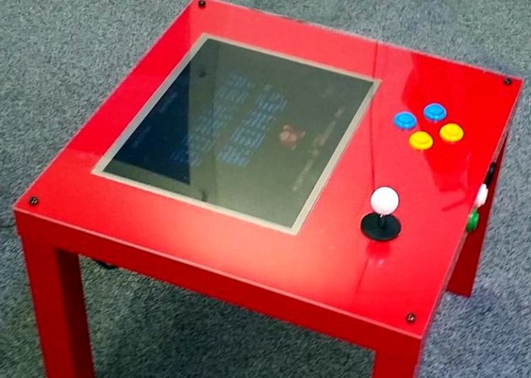 One-player arcade table made from Raspberry Pi and Ikea parts - Homecrux