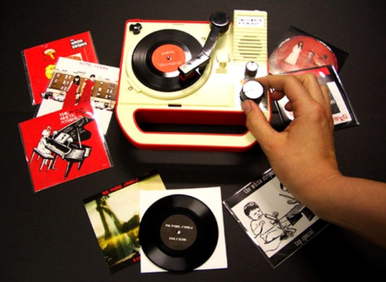 Three-inch turntable can fit into the hands of rabid hipsters