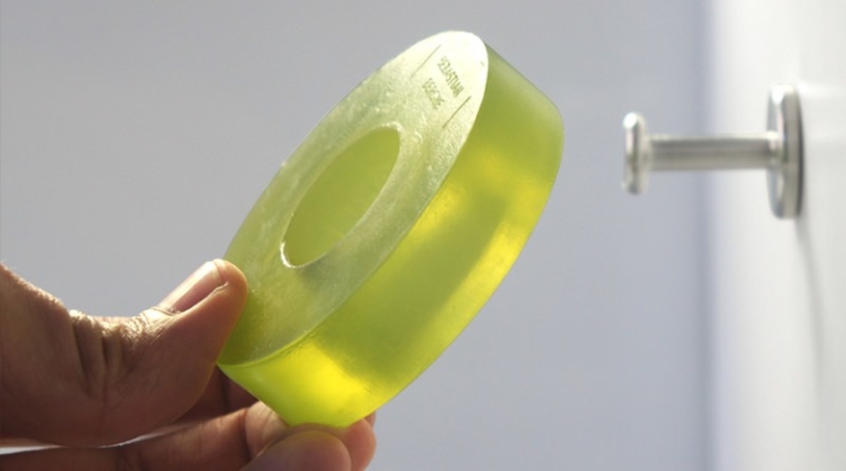 Ring Soap: Keeps the soap dry and eliminates the need of soap dish