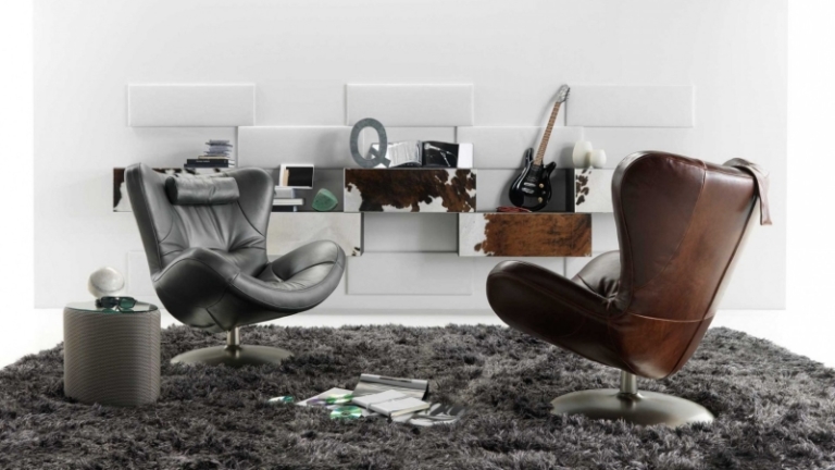 Natuzzi Sound armchair with integrated surround sound speakers