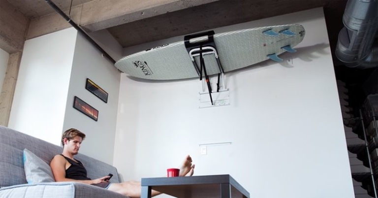 Zero Gravity Rack Stores Your Gear Vertically to Save Space