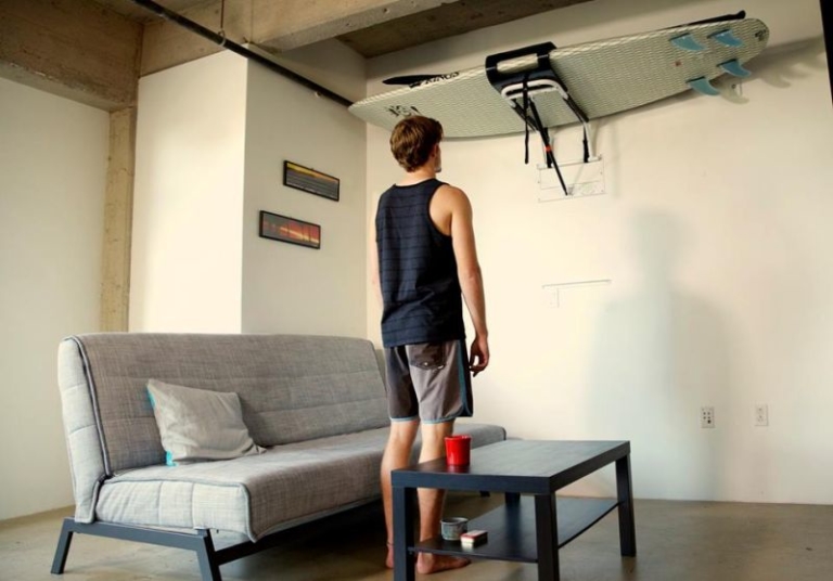 Zero Gravity Rack Stores Your Gear Vertically to Save Space