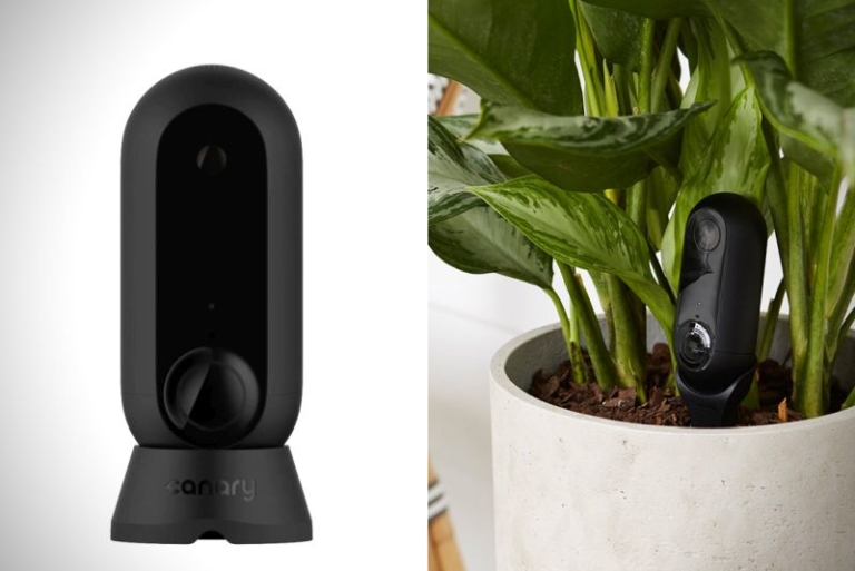 Canary Flex Security Camera sticks to any surface, indoor or outdoor