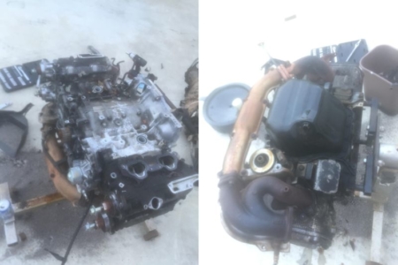 Father-son duo builds WRX Boxer engine coffee table in wrinkle red touch