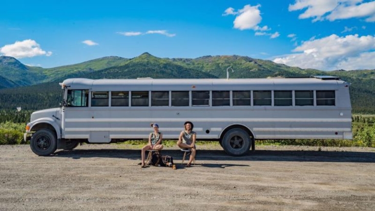 German couple Transforms Old Bus into Mobile Home