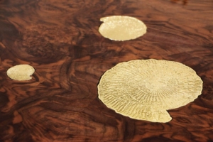 Metamorphosis Dining Table depicts evolutionary history of life