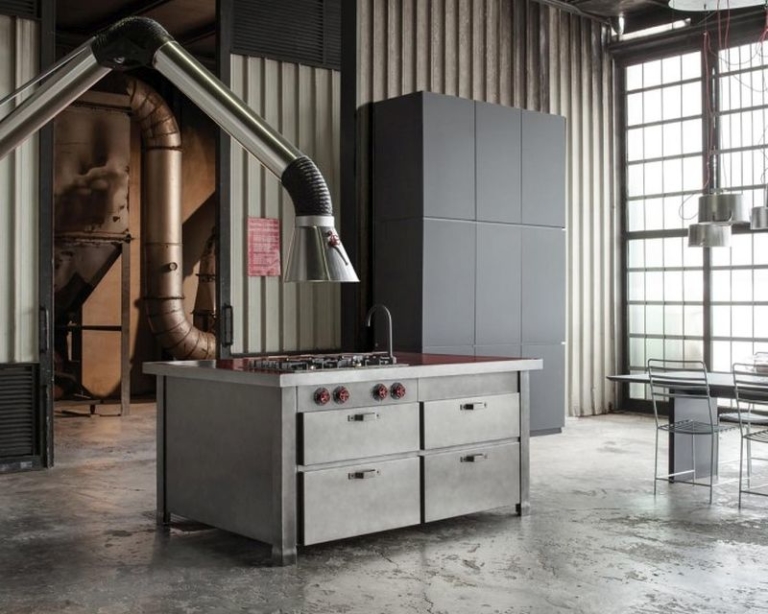 Metal kitchen ‘Minà’ brings industrial touch to your cooking space