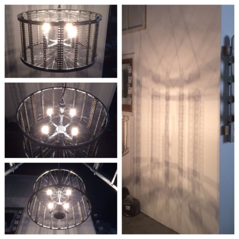 Upcycle a unused bicycle rim into a elegant chandelier