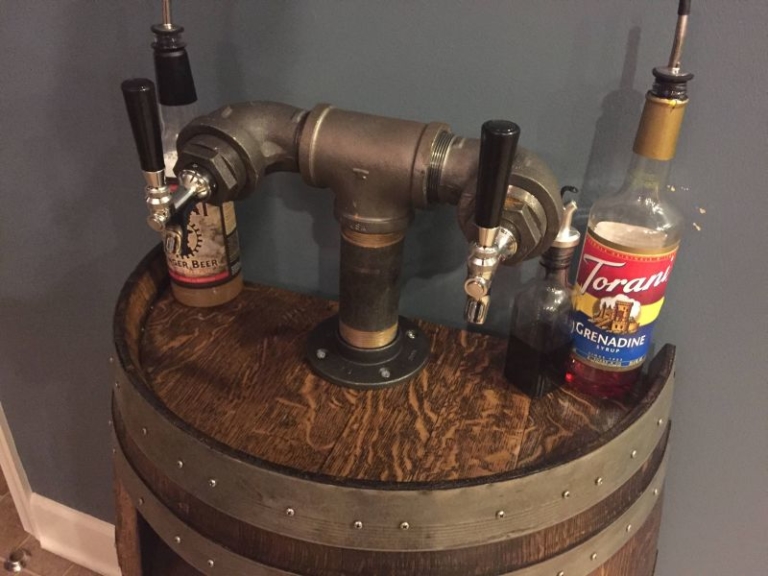 DIY build: Two-tap barrel beverage dispenser