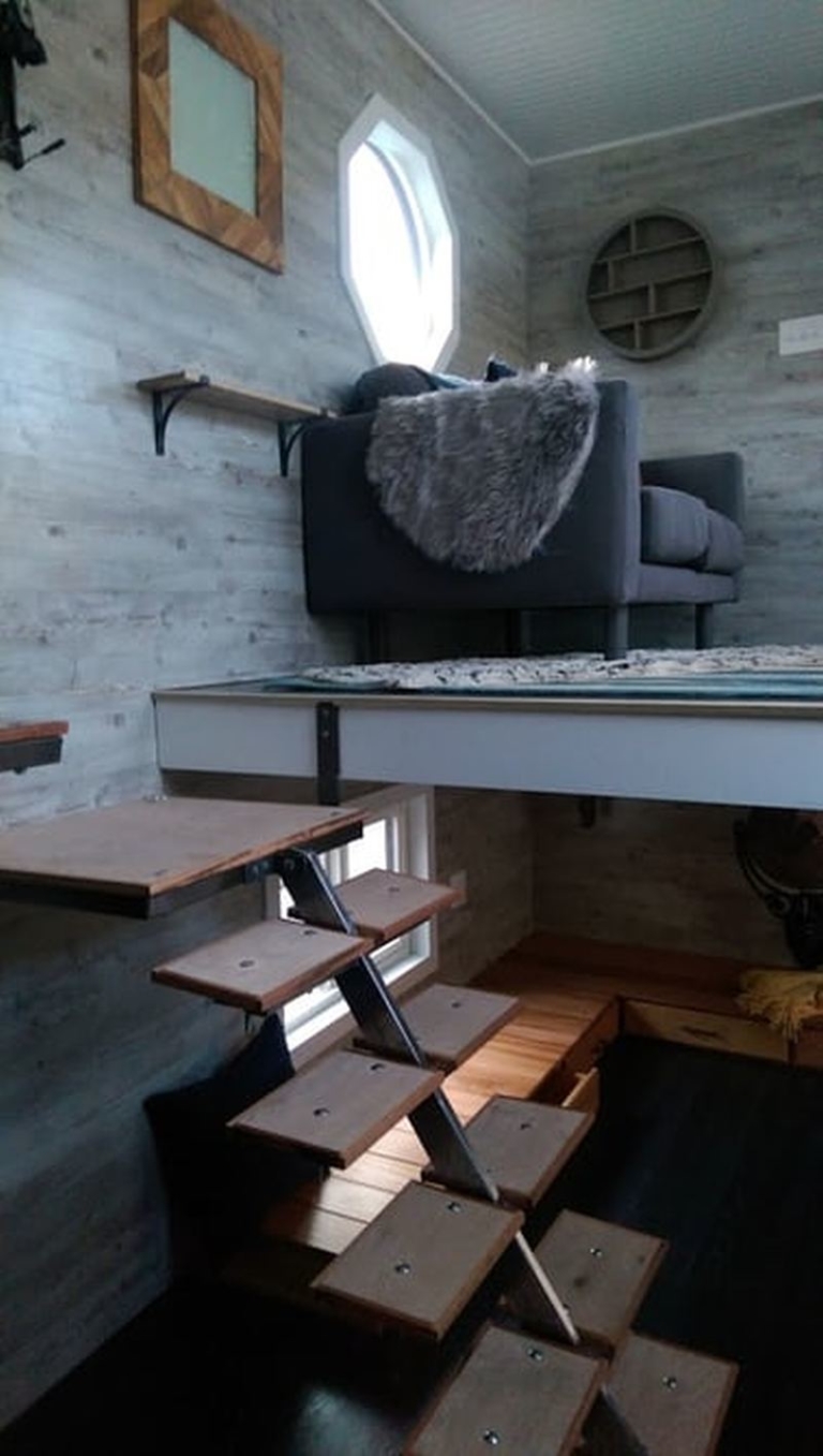 $95k Tiny Ski Lodge Features a Portable Wood-Fired Hot Tub