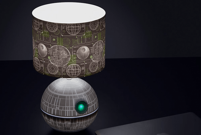 Brighten up your dark side with glowing Death Star Desk Lamp