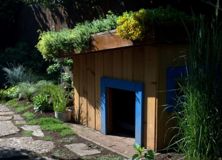 Give your pooch some personal space with a chic doghouse