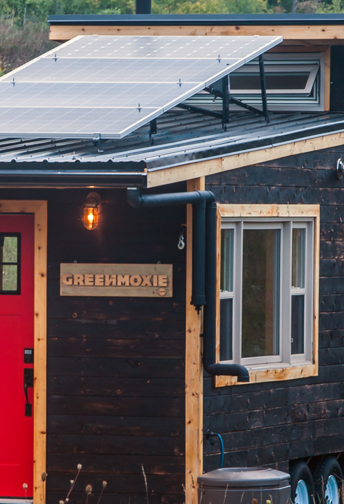 Greenmoxie Tiny House has Electrically-Lifted Drawbridge Deck