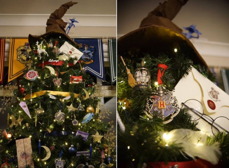 This Harry Potter-themed Christmas tree is magical for potterheads
