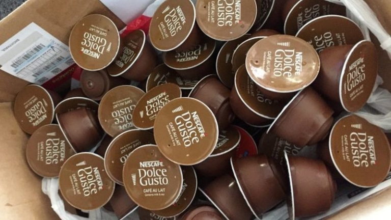 Recycling hard-to-recycle coffee pods into outdoor furniture