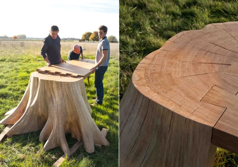 Square Root table is a nature-inspired piece of furniture