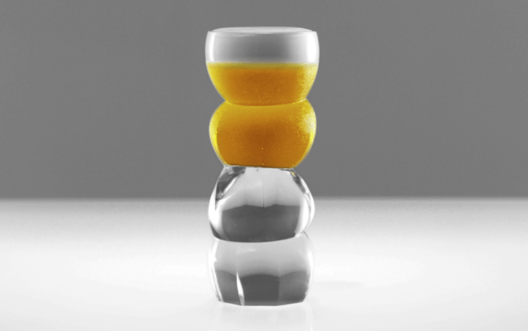 DNA Beer Glass is 3D printed based on your genetic code