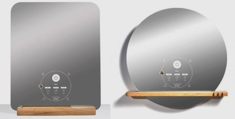 Internet-connected Ekko smart mirror by Miliboo