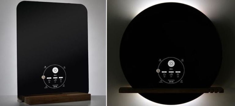 Internet-connected Ekko smart mirror by Miliboo