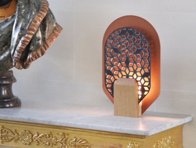Mashrabiya-inspired radiant lamps play with light and shadow