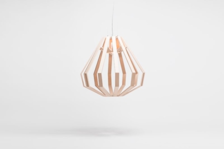 Woodlabo crafts sculptural light fixtures from wood