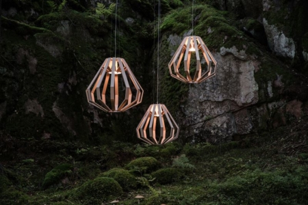 Woodlabo crafts sculptural light fixtures from wood