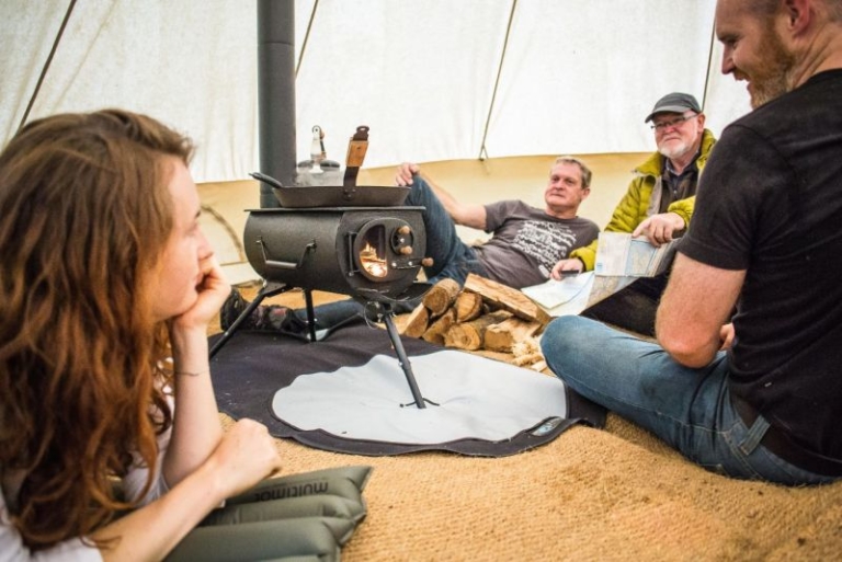 Anevay Frontier Plus wood-burning stove for avid campers