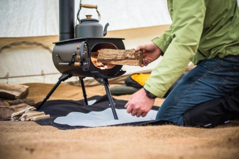 Anevay Frontier Plus wood-burning stove for avid campers