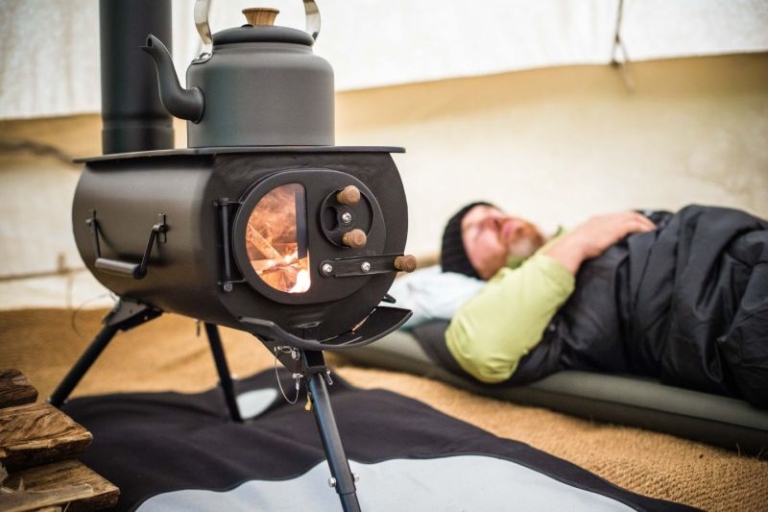 Anevay Frontier Plus wood-burning stove for avid campers