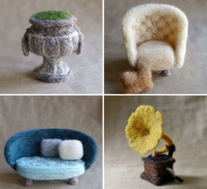 Kids will love Winnie Chui’s needle felted miniature furniture