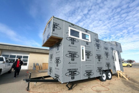Students build mobile home to make their lessons interesting