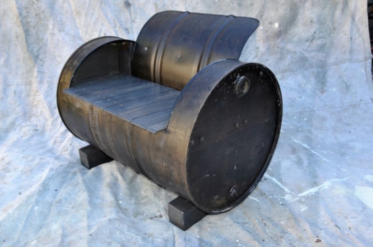 WhitesIndustrial Brings' Oil Drum Furniture Rustic Touch to Modern Homes