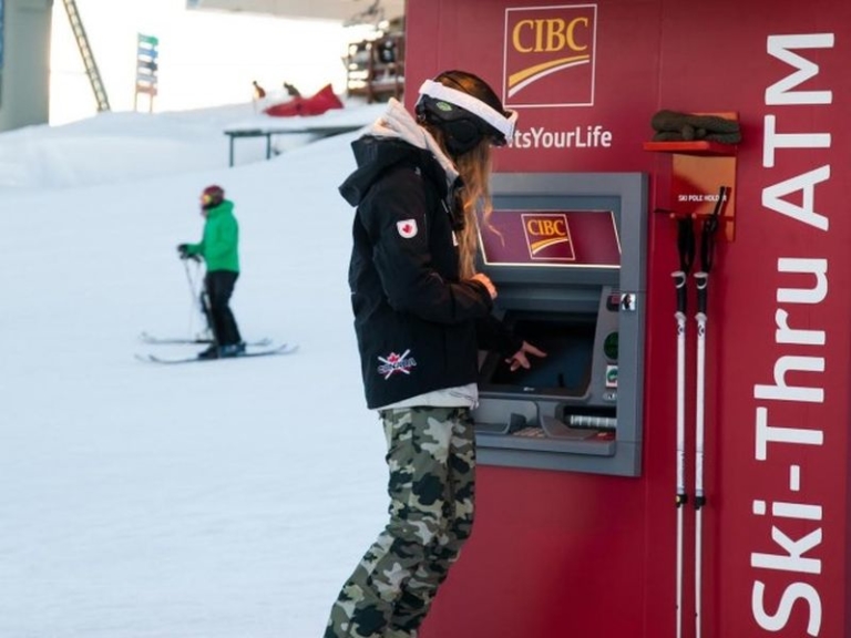 CIBC’s mountain-top ski-thru ATM will be active in 2017 winter