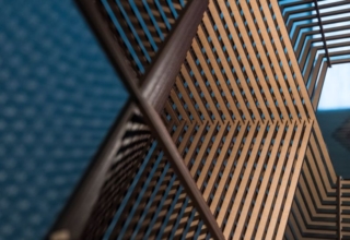 The Angles pendant lamp is perfect harmony of laser-cut wooden rectangles