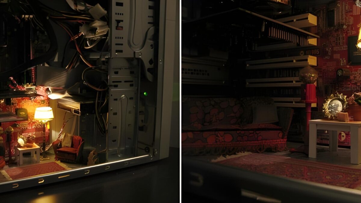 Miniature room inside a PC, yes it is real!